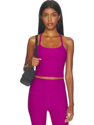 Beyond Yoga Spacedye Slim Racerback Cropped Tank Top - Fuchsia