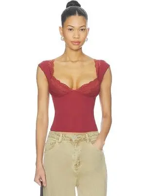 Free People Blush Hour Tee - Red