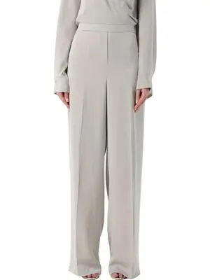Theory Wide Leg Trousers - Silver