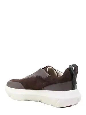 ALEXANDER SMITH Suede Panelled Sneakers - Brown