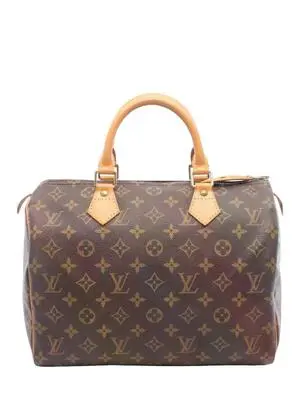 LOUIS VUITTON Monogram Speedy 30 Boston Bag - Brown