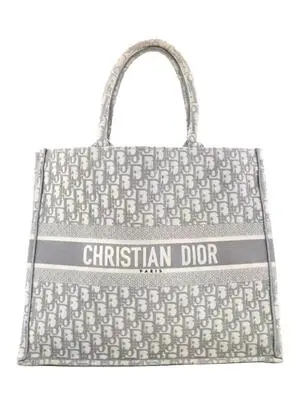DIOR Christian Dior Oblique Canvas Large Tote Bag