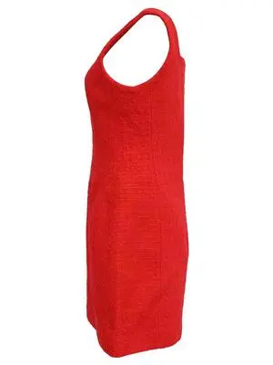 Maje Sleeveless Tweed Dress - Red