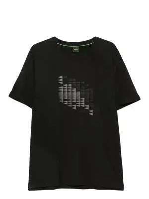 BOSS Geometric-print T-shirt - Black