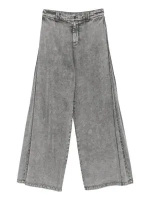 Patrizia Pepe Washed Pleated Trousers - Grey