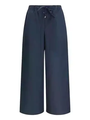 Max Mara Cotton Wide-leg Trousers - Blue