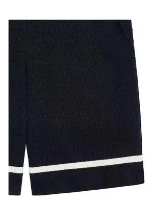 Givenchy Bermuda Shorts In Knit With Paris Embroidery - Blue