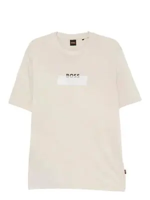BOSS Logo-print Short-sleeve T-shirt - Neutrals