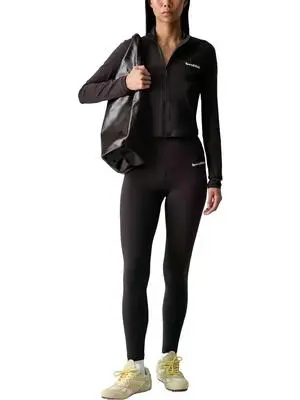 SPORTY & RICH Serif Logo-print Leggings - Black