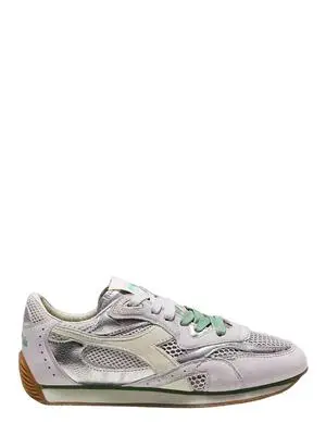 DIADORA Metallic-effect Mesh-panel Sneakers - Grey