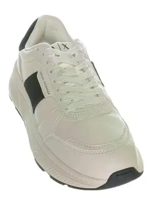 Armani Exchange Logo-print Panelled Sneakers - Neutrals