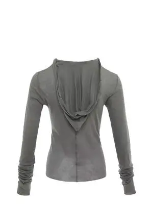 RICK OWENS Rick Owens Ruched Long-Sleeve Hoodie
