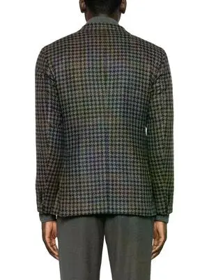 Boglioli Houndstooth Double-breasted Jacket - Brown