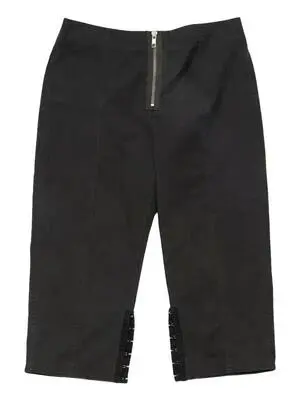STOCKHOLM SURFBOARD CLUB Hook-and-eye Cropped Trousers - Black