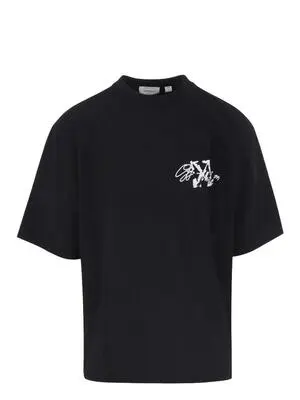 Off-White Logo-print Cotton T-shirt - Black