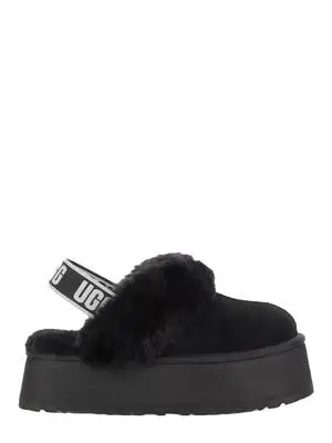 UGG Shearling-trim Platform Slippers - Black