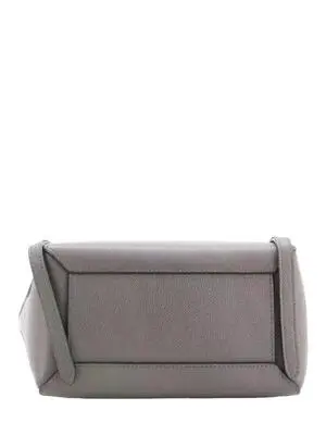 Celine Textured Leather Nano Shoulder Bag - Grey