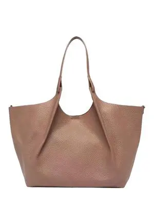 GIANNI CHIARINI Grained Leather Tote Bag - Brown