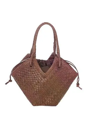 IBELIV Small Trinity Woven-leather Tote Bag - Brown