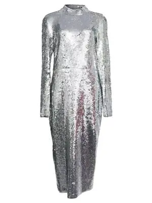 Veronica Beard Sequined Midi Dress - Silver