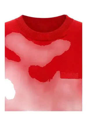 Givenchy Couture Seam T-shirt In Knit With Gros Grain-detail - Red