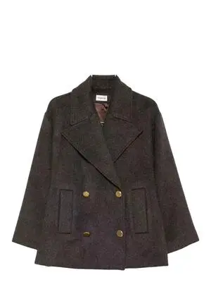 P.a.r.o.s.h Notch-lapel Double-breasted Coat - Brown