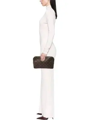 LOUIS VUITTON 1984 Monogram Trousse Toilette 28 Clutch Bag - Brown