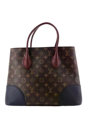 LOUIS VUITTON Louis Vuitton Monogram Canvas And Leather Flandrin Tote Bag Blue
