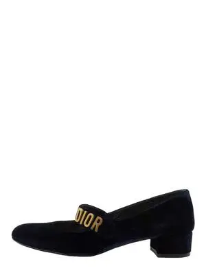 Dior Baby-d Velvet Mary Jane Pumps - Blue