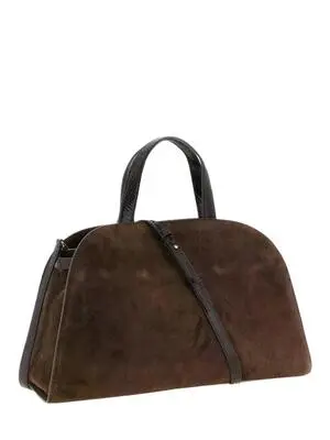 Tory Burch Romy Suede Bauletto Bag - Brown