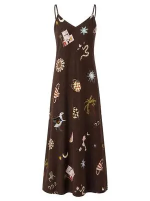 PALM COLLECTIVE Maroc Maxi Dress - Brown