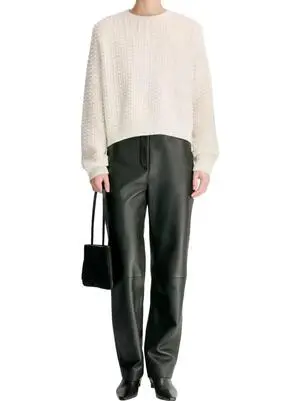Loulou De Saison Rolf Bubble-stitch Cashmere Jumper - Neutrals