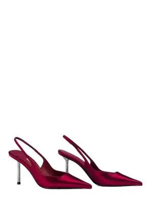 LE SILLA Le Silla Amelia Crystal-Embellished Slingback Pumps
