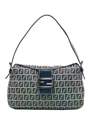FENDI Fendi Zuchino Double Flap Shoulder Bag