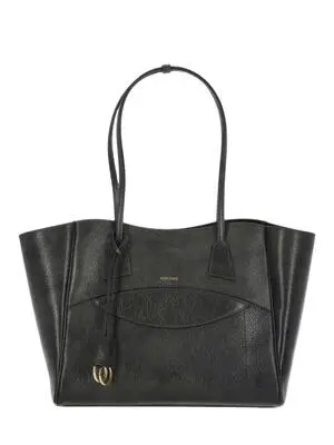 HIDESINS Logo-stamp Leather Shoulder Bag - Black