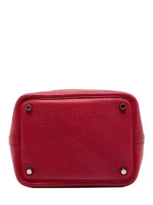 Hermès Hermès Clemence Picotin Lock Handbag Red