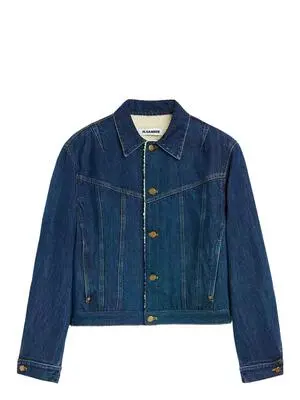 JIL SANDER Fleece-lined Denim Jacket - Blue