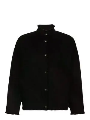 Max Mara Double Jersey Wool Bomber Jacket - Black
