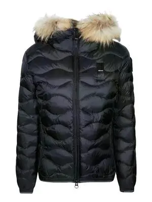 BLAUER. Aldie Fur-trim Hooded Quilted Coat - Black