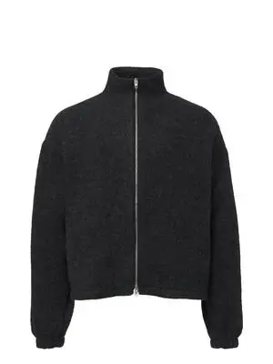 JIL SANDER Wool-blend Fleece Sweatshirt - Grey
