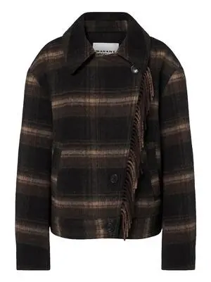 MARANT ETOILE Galeane Plaid Wool-blend Jacket - Brown