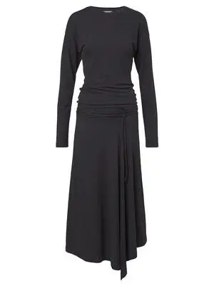 LEMAIRE Cotton Jersey Crepe Midi Dress - Grey
