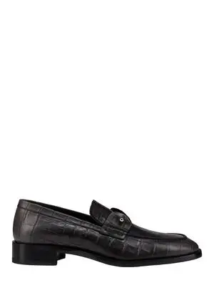 CHRISTIAN LOUBOUTIN Chambelimoc Leather Loafers - Grey