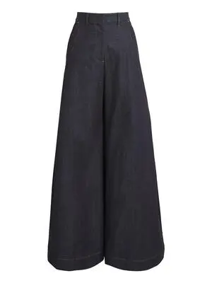 Palmer//harding Elara High-rise Wide-leg Jeans - Navy