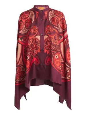 La DoubleJ Silk Foulard Blouse - Red