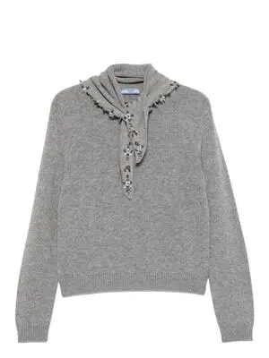Prada Cashmere Crewneck Sweater - Grey