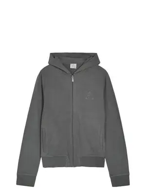 AN-Y1 Logo-print Zip-up Hoodie - Grey