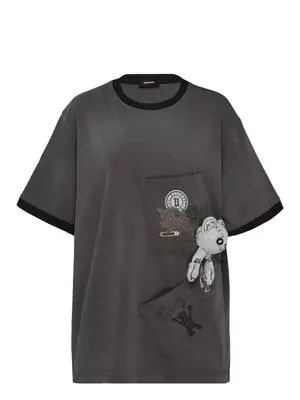 We11Done Doodle Teddy Charm T-shirt - Grey