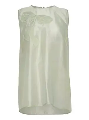 Cecilie Bahnsen Alba Organza Top - Green