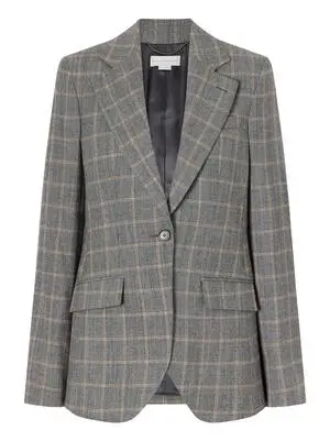 Stella McCartney Prince Of Wales Wool Blazer - Gray